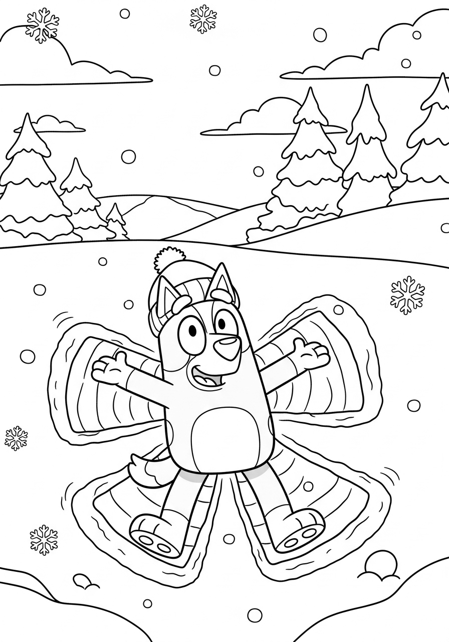 Bluey Christmas Coloring Pages - (40+ Free Printable PDF)