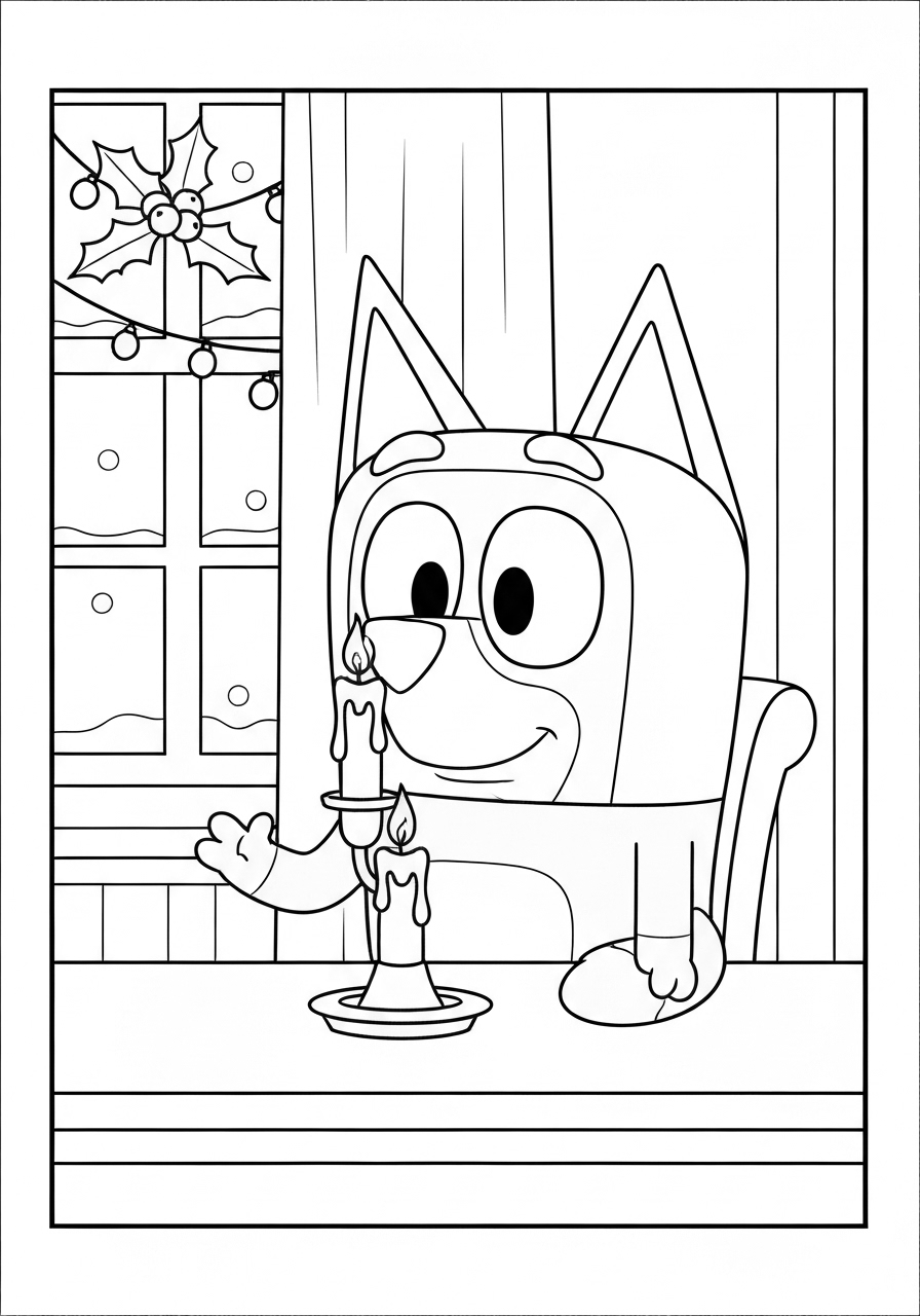 Bluey Christmas Coloring Pages - (40+ Free Printable PDF)