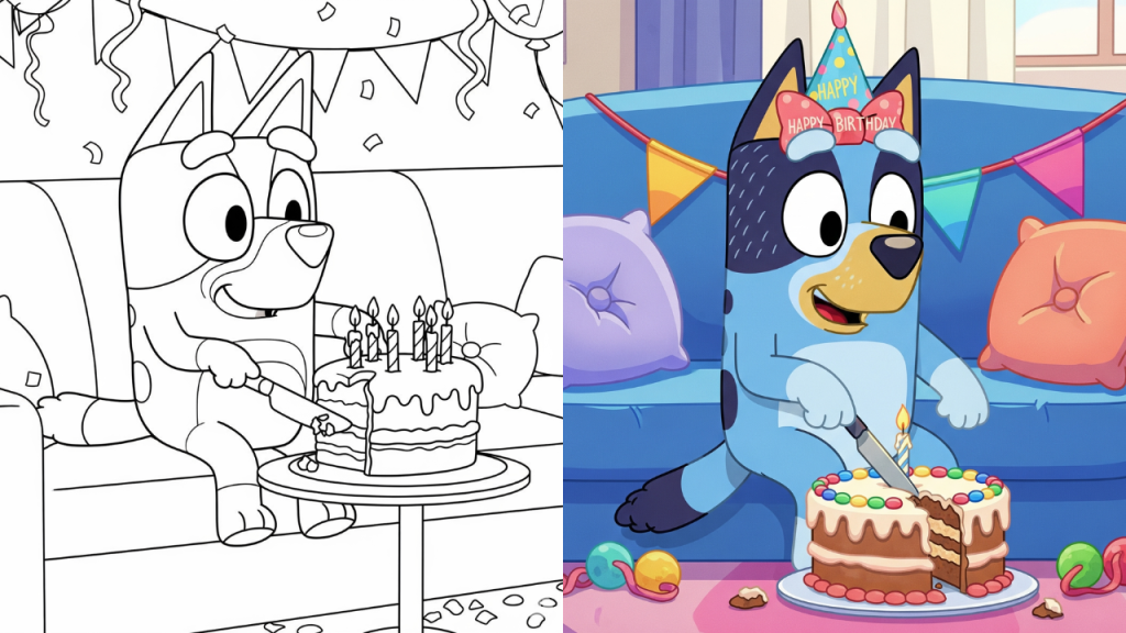 20+ Bluey House Coloring Pages - (Free PDF Printables) 2025