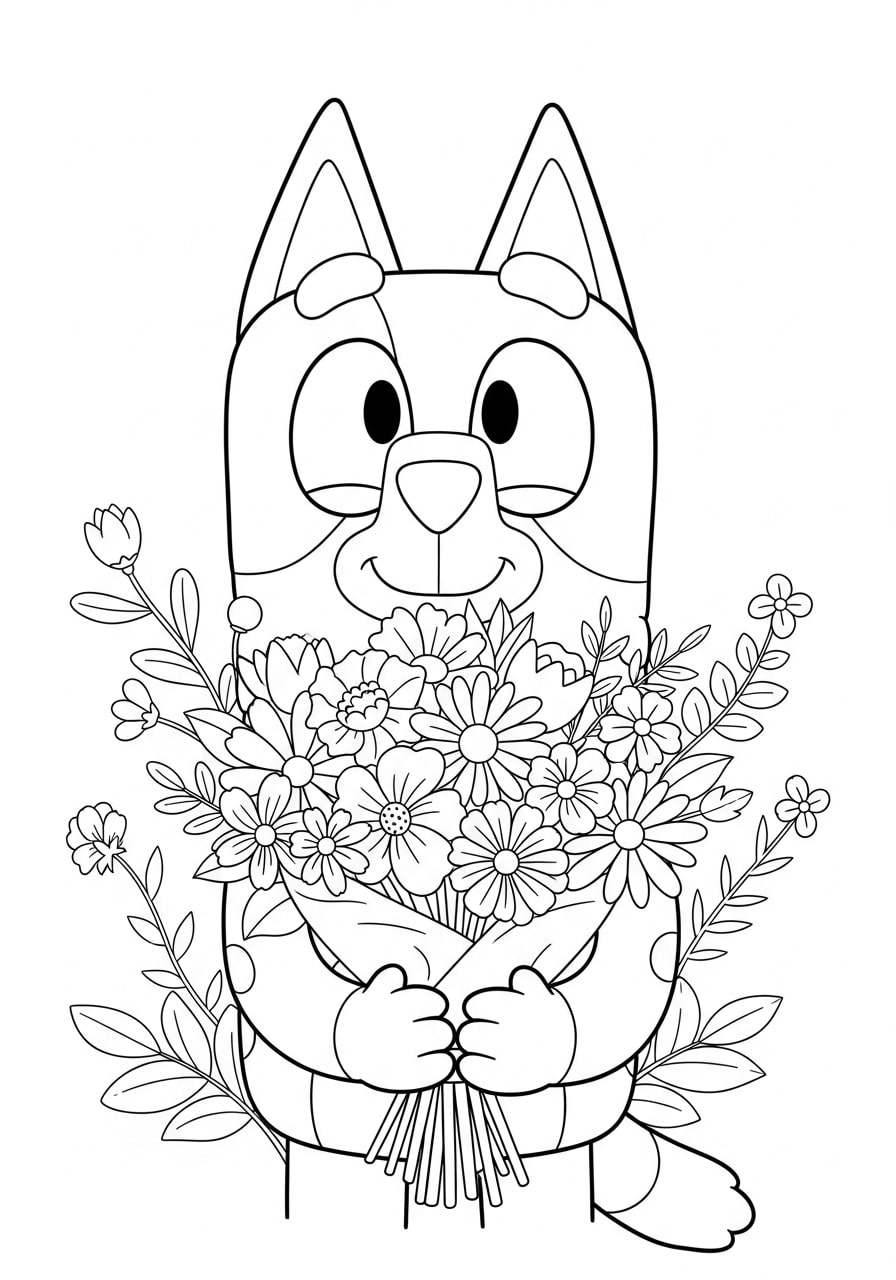 Bluey Spring Coloring Pages - [20+ Free Printable PDF]
