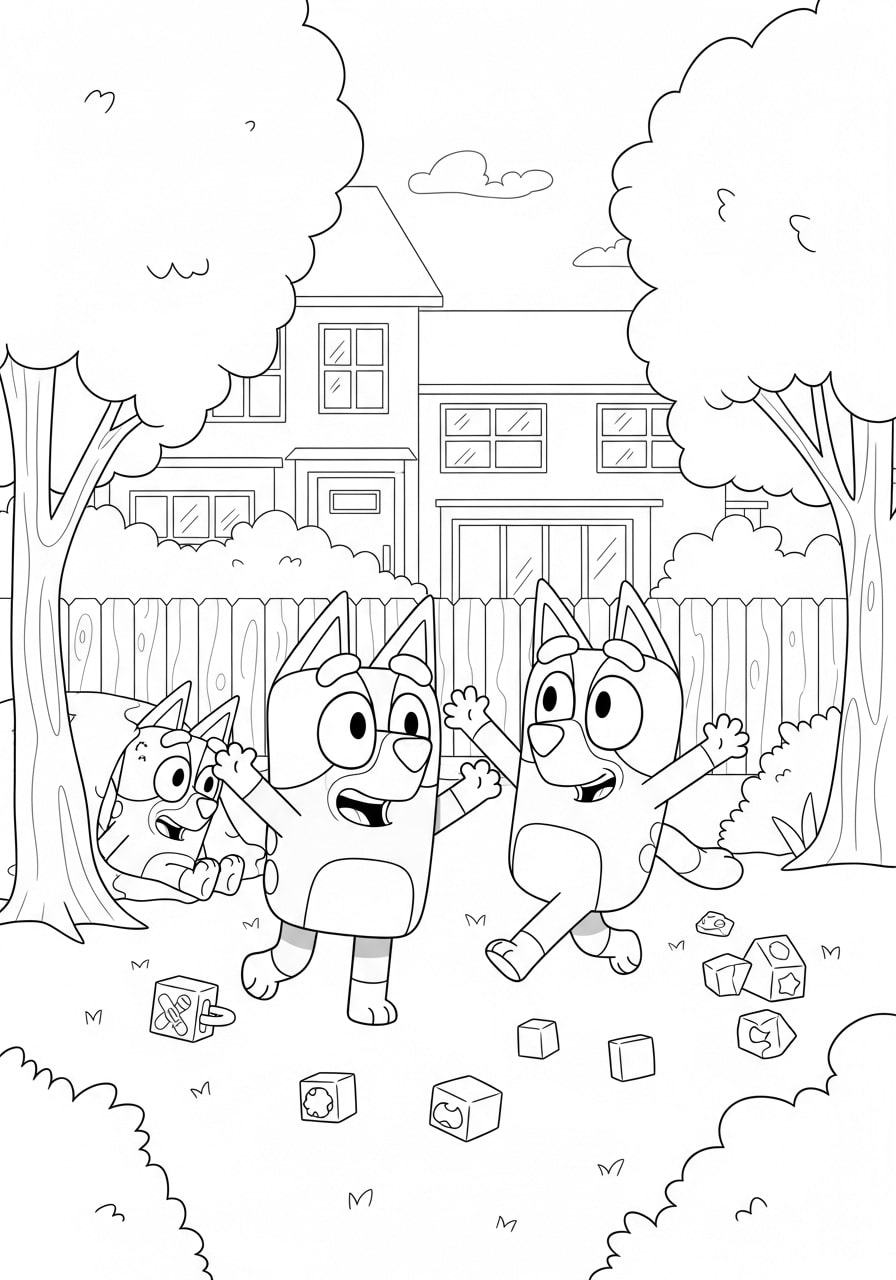 20+ Bluey House Coloring Pages - (Free PDF Printables) 2025