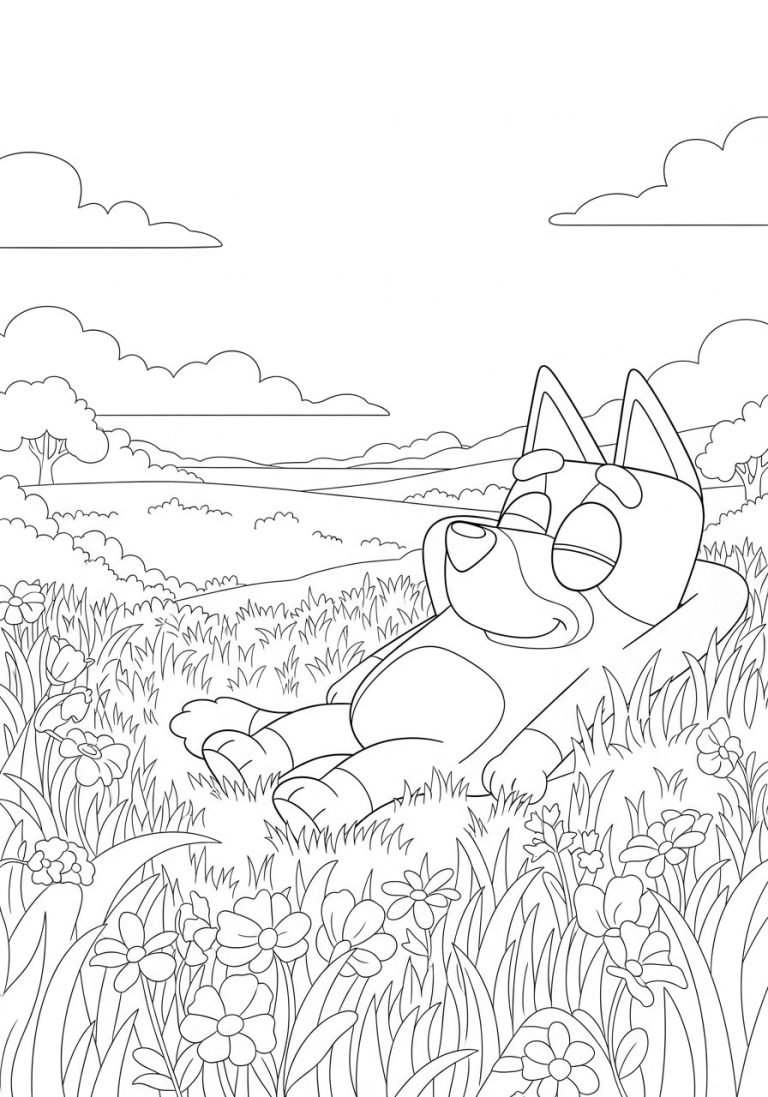 Bluey Spring Coloring Pages - [20+ Free Printable PDF]