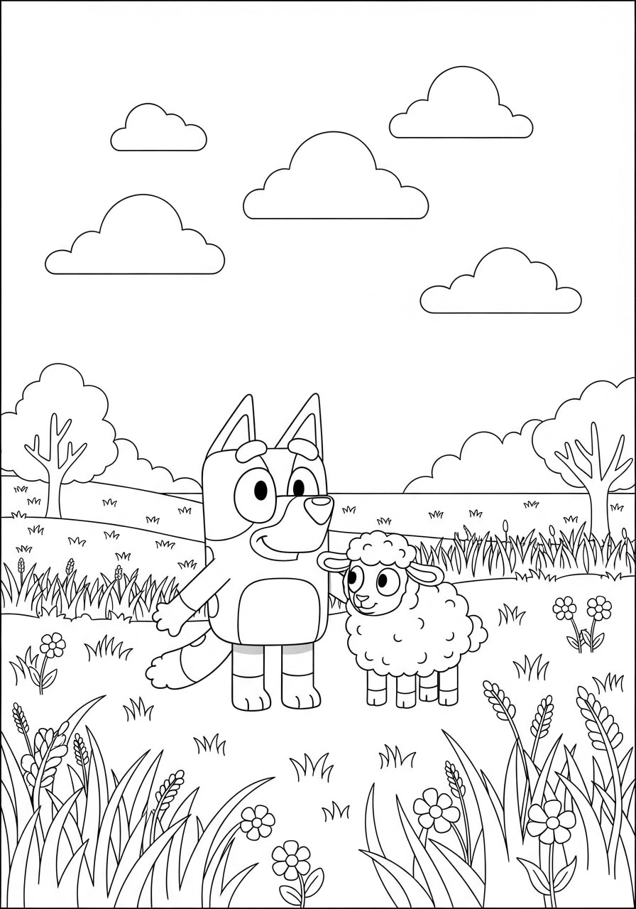 Bluey Spring Coloring Pages - [20+ Free Printable PDF]