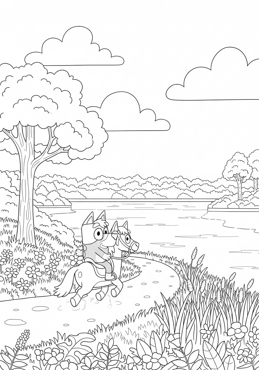 Bluey Spring Coloring Pages - [20+ Free Printable PDF]