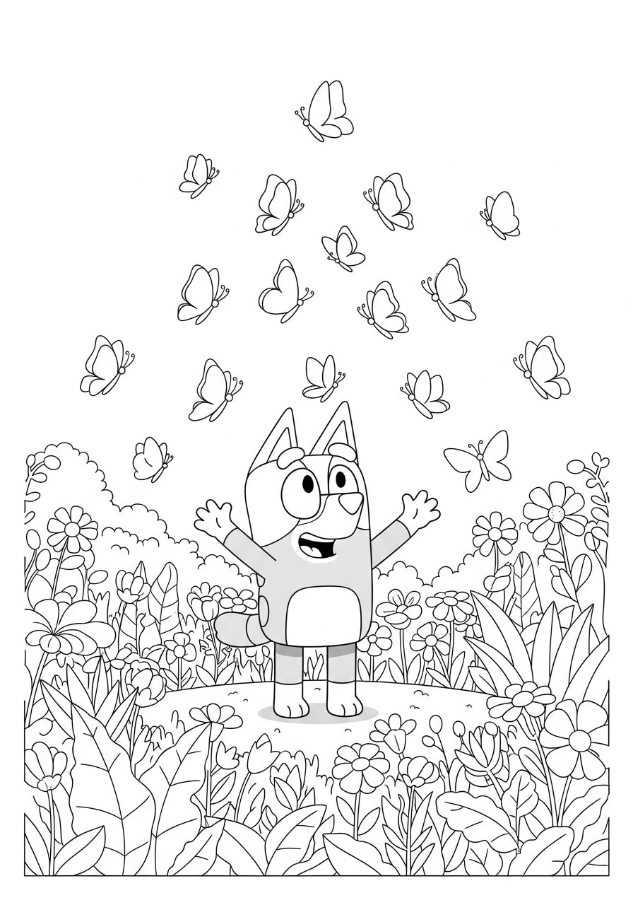 Bluey Spring Coloring Pages - [20+ Free Printable PDF]
